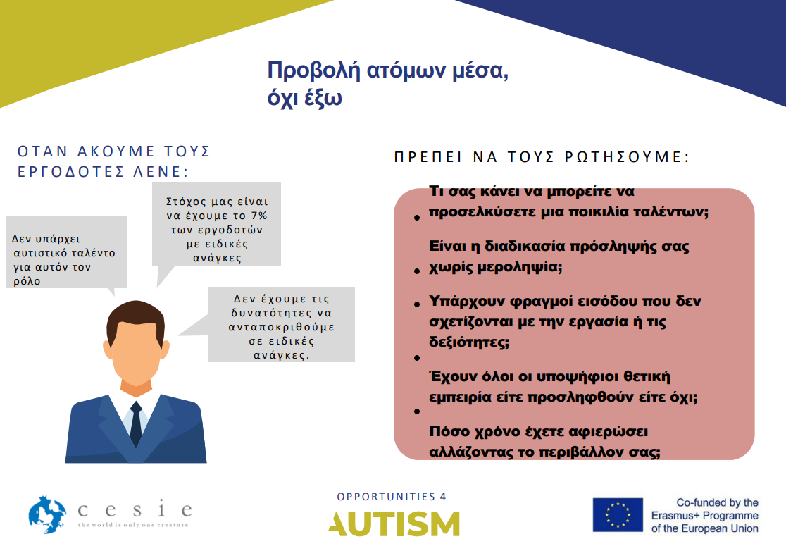 Ενότητα 5: ΔΙΑΔΙΚΑΣΙΑ ΠΡΟΣΛΗΨΗΣ ΓΙΑ ΑΤΟΜΑ ΜΕ ASD- Δημιουργία μιας ...