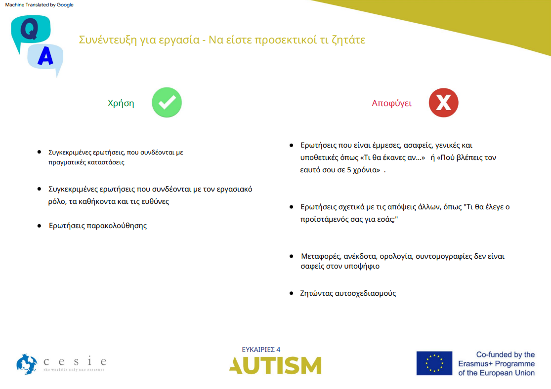 Ενότητα 5: ΔΙΑΔΙΚΑΣΙΑ ΠΡΟΣΛΗΨΗΣ ΓΙΑ ΑΤΟΜΑ ΜΕ ASD- Δημιουργία μιας ...